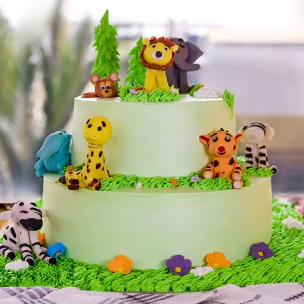 Jungle Theme Party Cake - Cravoury