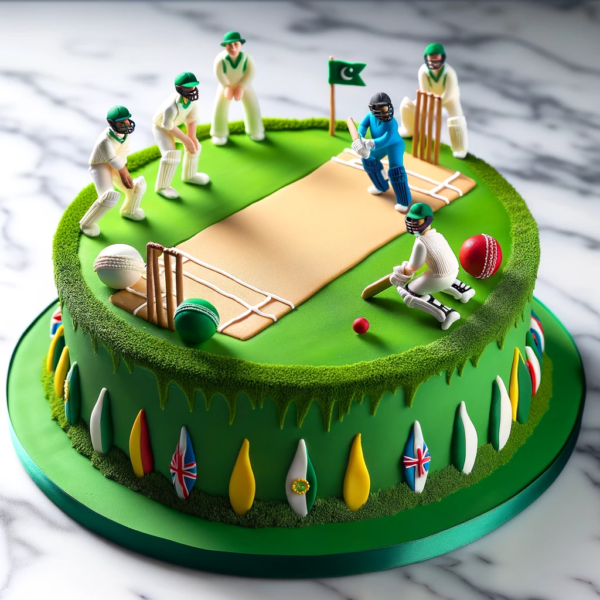 Cricket Theme Cake - Cravoury Cricket Theme Cake - Cravoury